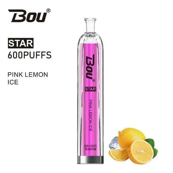 Vaper Desechable Bou Star 600 Puffs Pink Lemon Ice – Vaper Stock